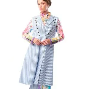 Aratta | Jackets & Coats | Nwt Aratta Sailors Love Coat Denim Whiteblue ...